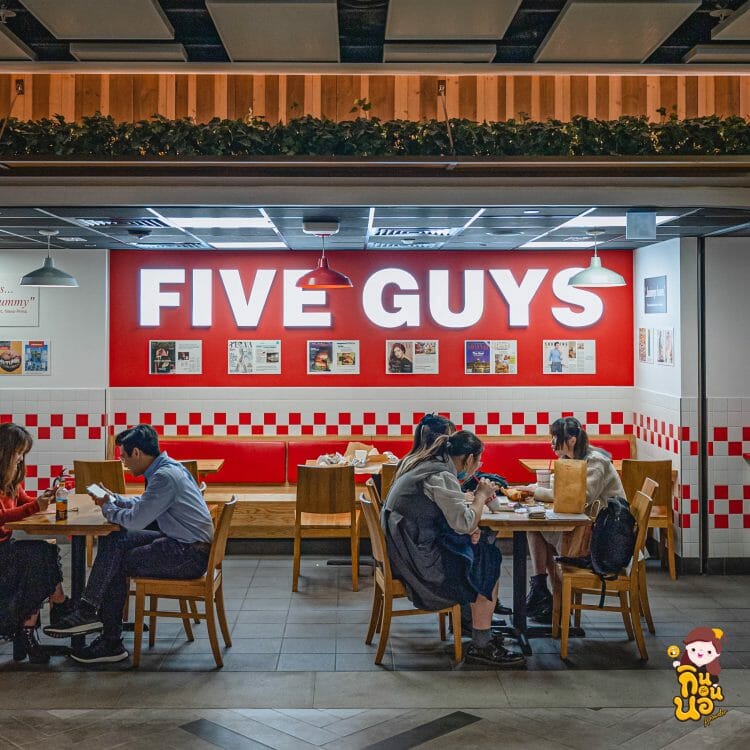 Five Guys Burger 1 ใน 3 สุดยอดเบอร์เกอร์อเมริกา Lulla ร้านกิน ที่เที่ยว และเมนูน่าทำ